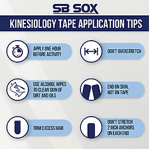 SB SOX Original Cotton Kinesiology Tape Roll – Best Latex Free Athletic Tape for Muscles/Joints – Waterproof, Stretchy, and Gentle on Skin (16ft) (Nude)