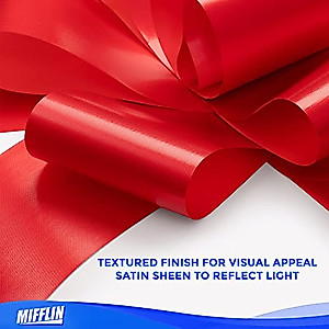 Mifflin-USA Preassembled Extra Large Bow (Matte Red, 23 inch), Giant Ready-to-Use Bow for Car, Huge Car Bow, Big Red Bow, Bow for Gifts, Christmas Bow, Gift Wrapping, Big Gift Bow for Car Decor