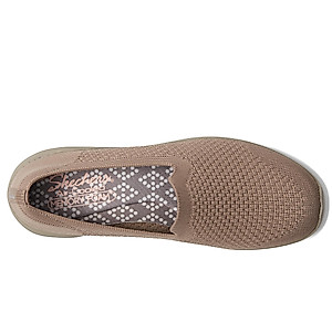 SKECHERS Women's Arya-Clear Skies Loafer, Dark Taupe, 7