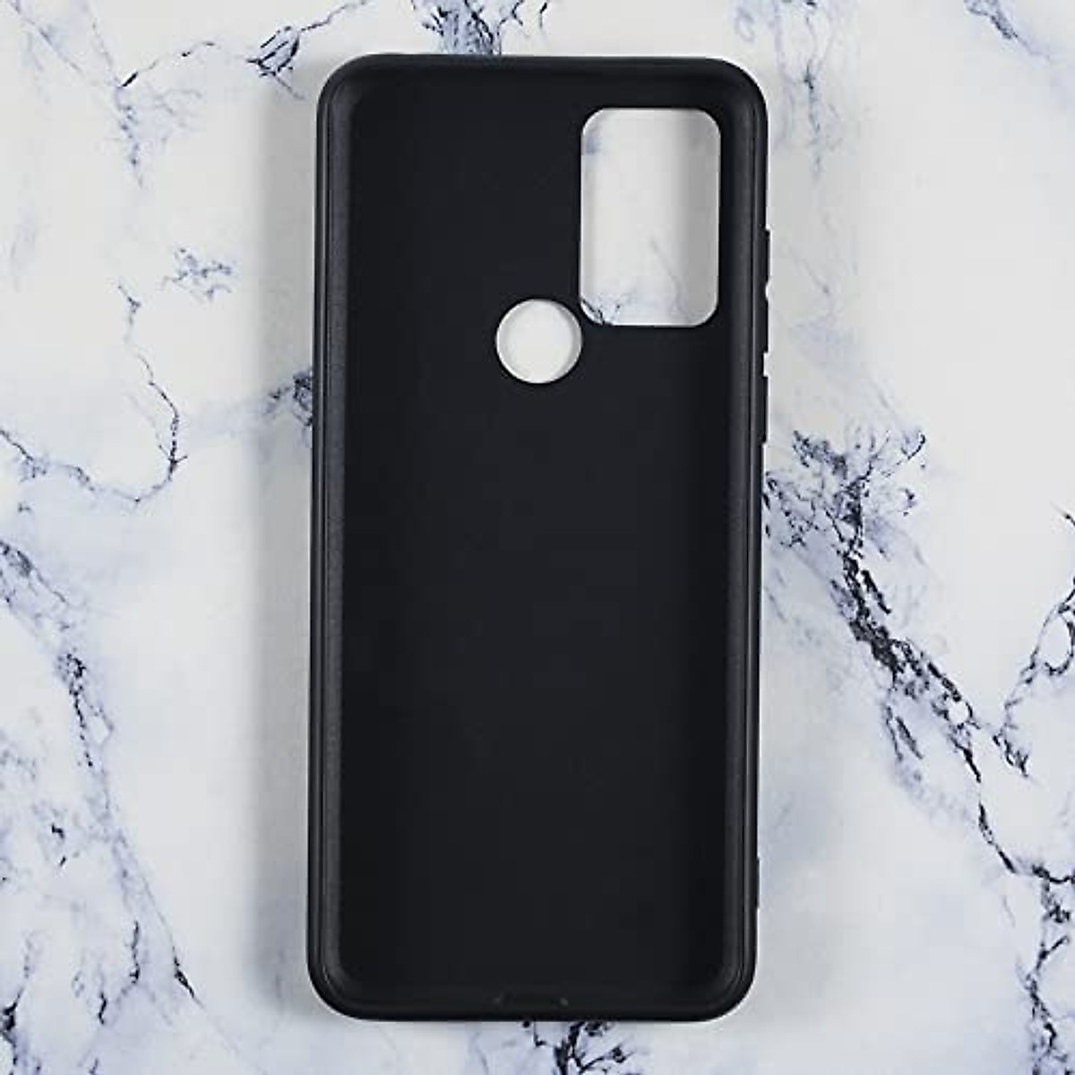 Shantime Case for TCL 305 + 2 x Screen Protector Tempered Glass Protective Film - [2 Pack] Soft Gel TPU Silicone Protection Case for TCL 306 TCL 30 SE TCL 30E(6.52") (Black)