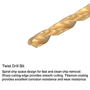 uxcell M3 x 0.5 Straight Flute Thread Tap and 3mm Twist Drill Bit Set, Metric Titanium Plated 6542 High Speed Steel Drilling Bit Machine Threading Tap