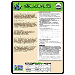Harrison's Bird Foods Adult Lifetime Fine 5lb Certified Organic Formula