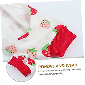 LIFKICH 2pcs Lovely Pet Night Nightdress Dogs XL Clothes Pajamas Jammies Bodysuits Rompers Shirts Sleepwear Puppy Coat Wear Comfortable Nightclothes Jumsuit Costume Paw Printed Household