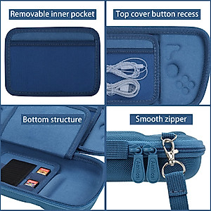 Aenllosi Hard Travel Case for Hori Nintendo Switch Split Pad Pro Handheld Controller-Blue(Only Case)