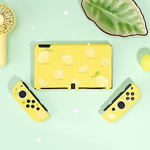 BelugaDesign Ramen Sushi Switch Case | Food Dumpling Noodles Japanese Cute Kawaii Pastel Case | Cover Snap on Shell Compatible with Nintendo Switch (Switch OLED, Clear)
