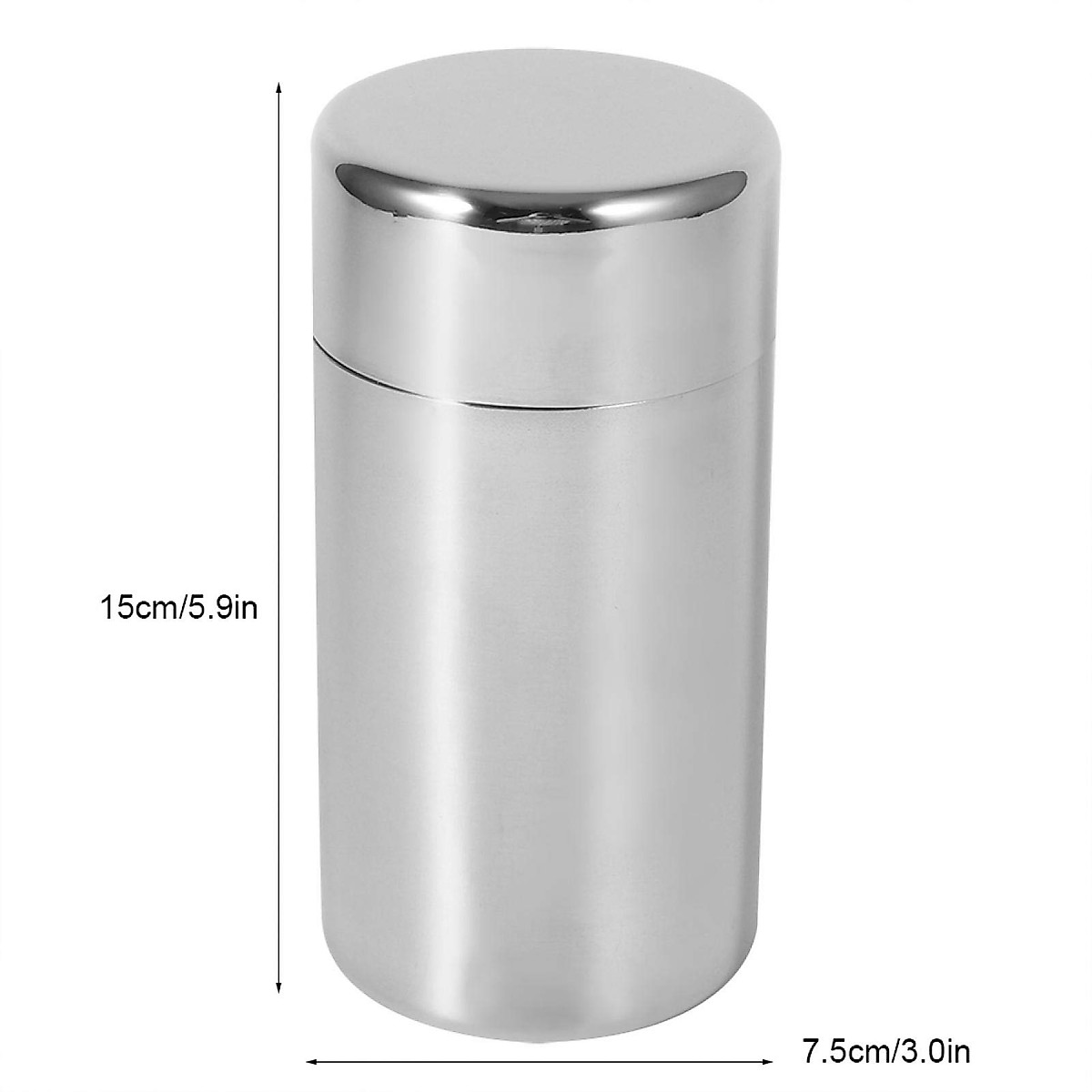 Tyenaza Tea Canister, Double Seal Stainless Steel Tea Tin Canister with Airtight Double Lids for Loose Tea Coffee Candy Herbs and Spices Storage(l)