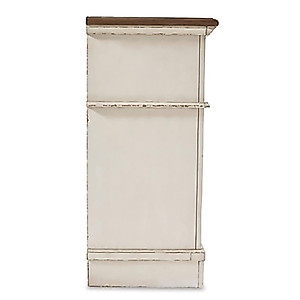 Signature Design By Ashley Realyn French Country Youth 6 Drawer Dresser, Chipped White & Brown