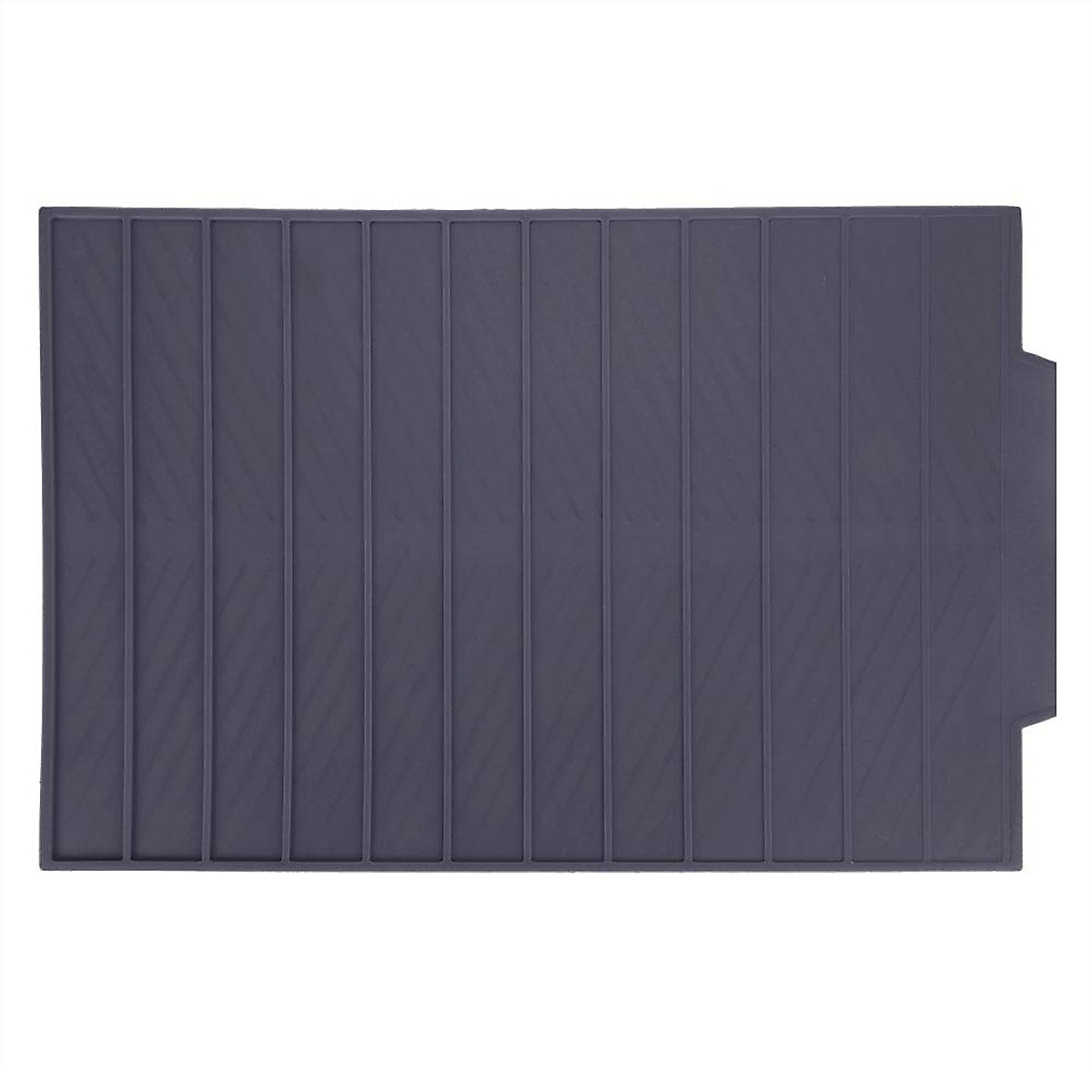 Dish Drying Mat,15x10 Inch Silicone Heat Resistant Slip-proof Dish Tray Drain Board for Kitchen Counter(Gray)