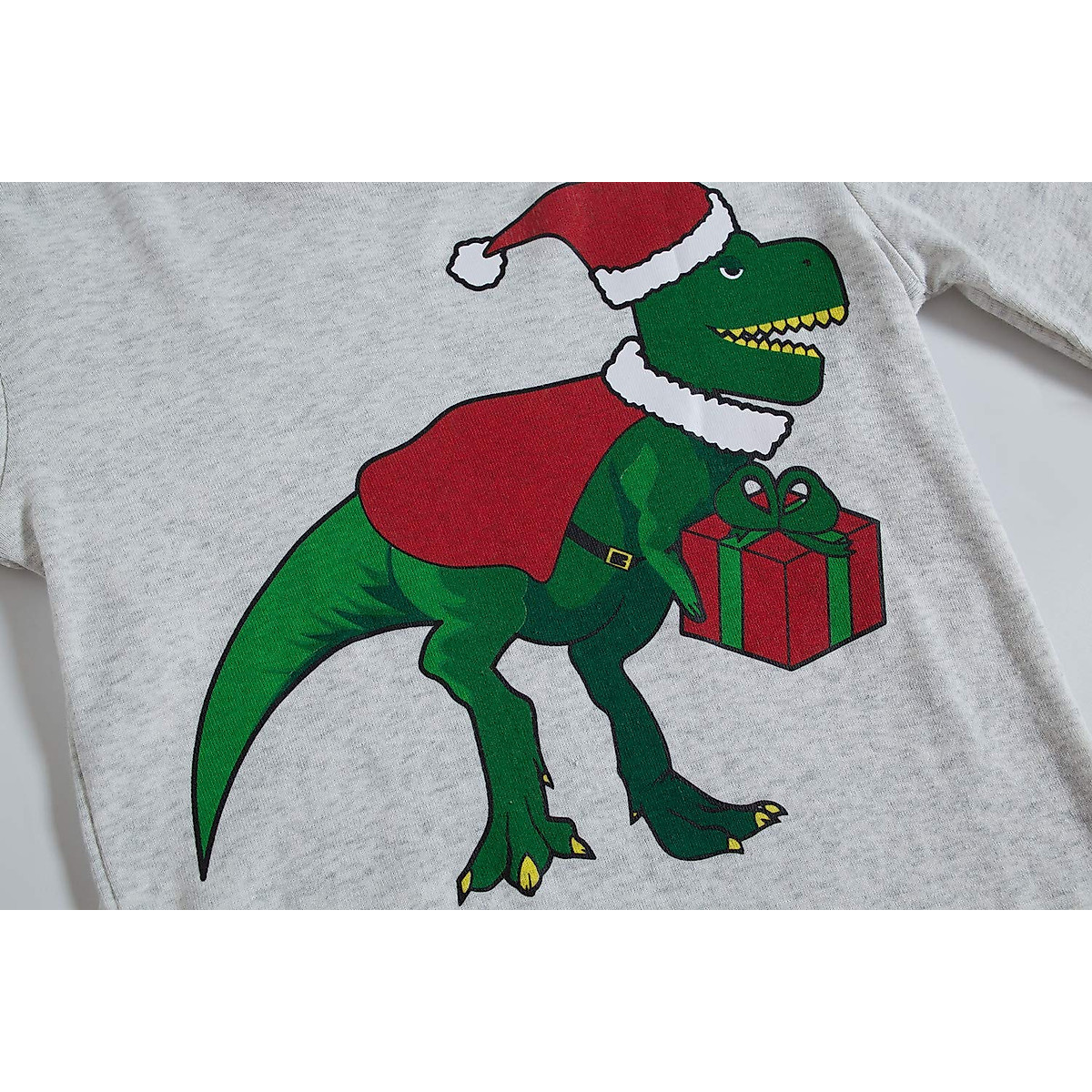 Boys Christmas Pajamas for Toddler Clothes Set Dinosaur Sleepwear Long Sleeve 100% Cotton 2 Piece Kids Xmas Pjs 3t