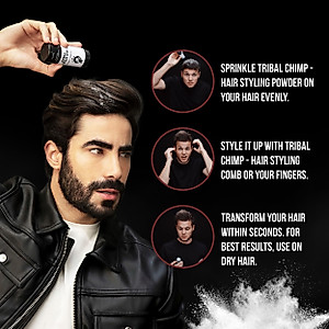 Tribal Chimp Hair Styling Powder for Men and Women, Hair Volumizer and Texture Powder - Single Pack, 10g