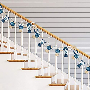 Big Dot of Happiness Happy Passover - 90 Chain Links and 30 Paper Tassels Decoration Kit - Pesach Jewish Holiday Party Paper Chains Garland - 21 feet