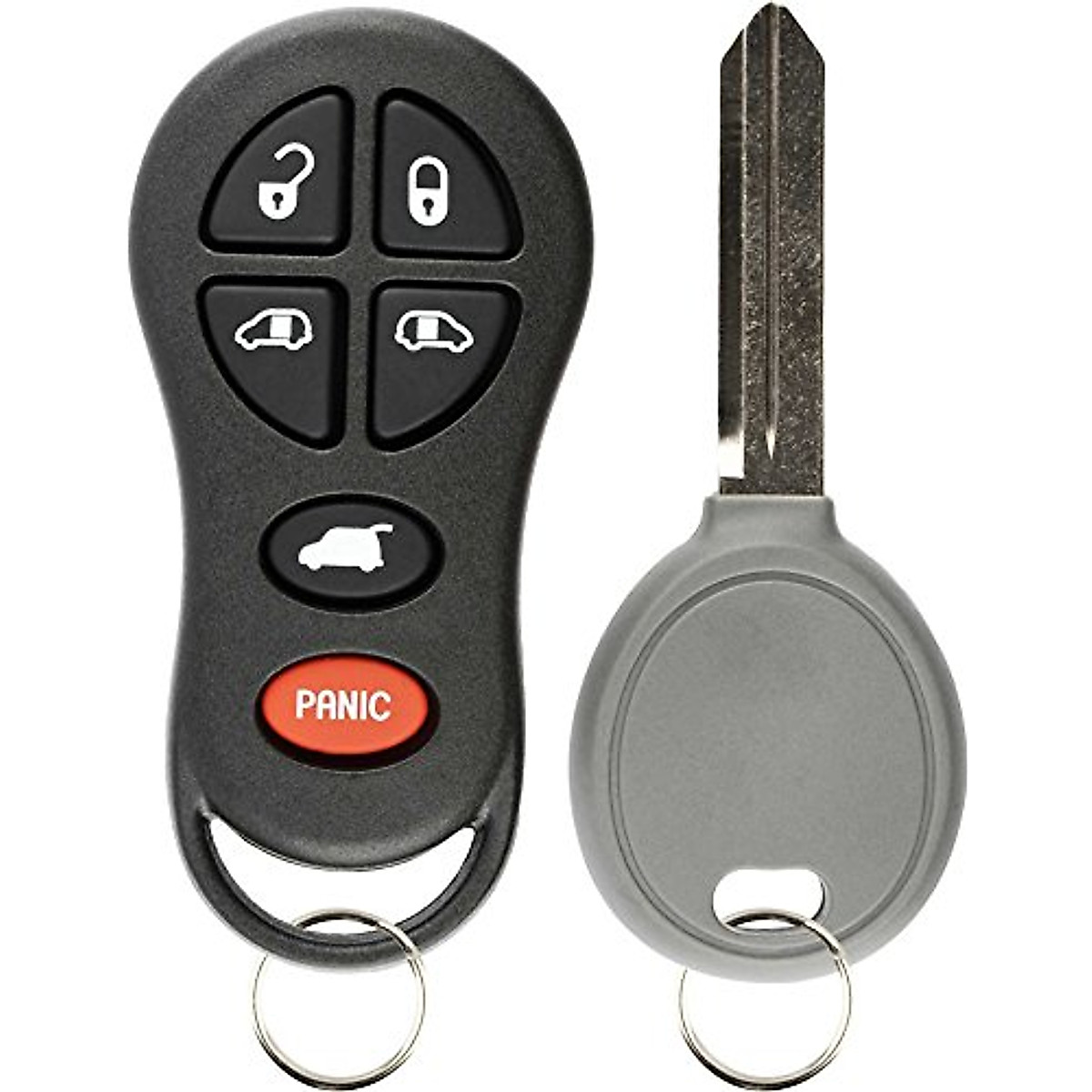 KeylessOption Keyless Entry Remote Fob Uncut Ignition Car Key Replacement for GQ43VT18T, 04686797