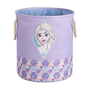 Idea Nuova Disney Frozen 3 Piece Multi Size Fabric Nestable Toy Storage Basket Set, with Rope Carry Handles (NK321606)