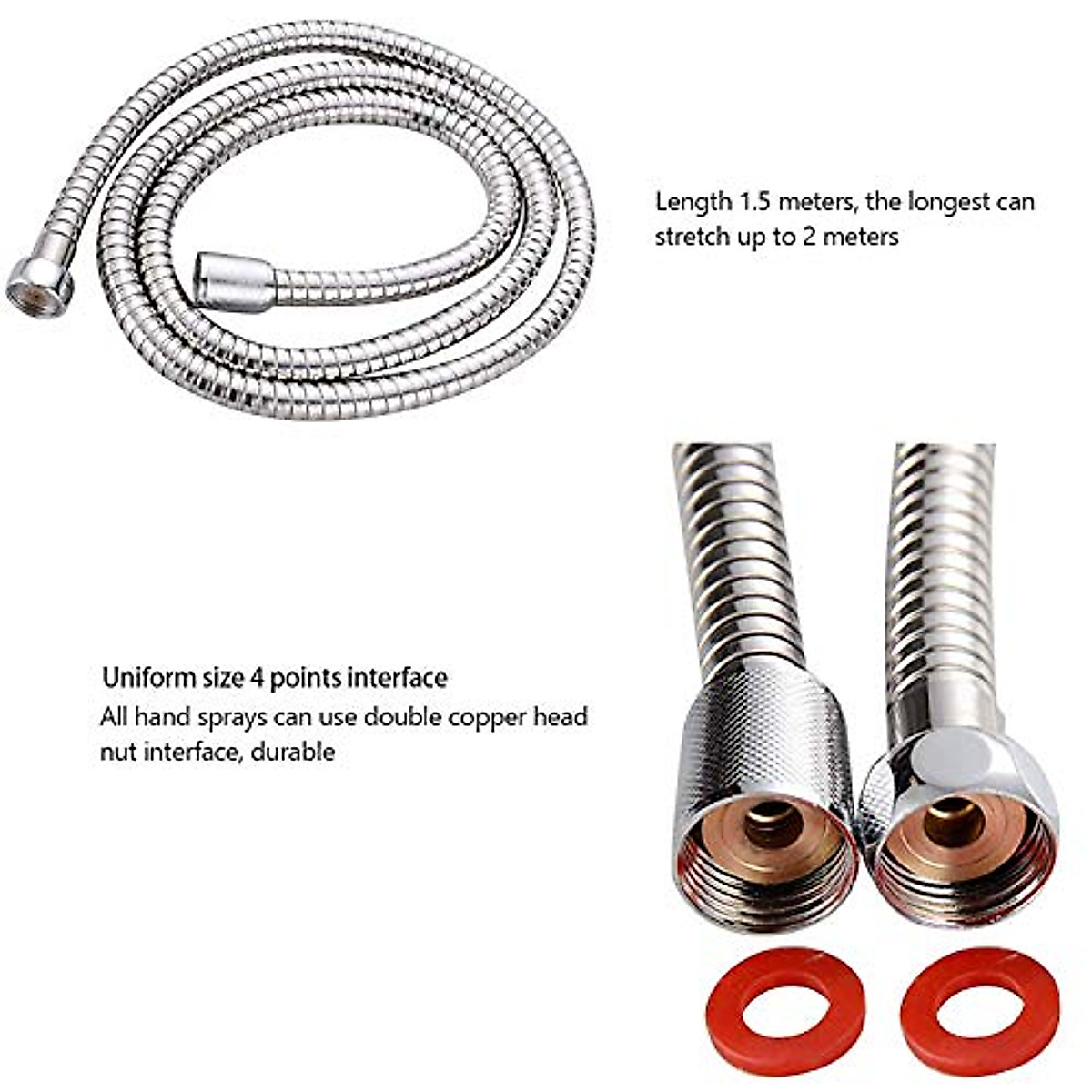 MINJING Hand Held Bidet Toilet Sprayer Copper Toilet Spray Gun with Body Adjustable Jet Bathroom Bidet Sprayer Set