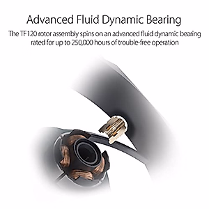 ASUS TUF Gaming TF120 ARGB White Edition Chassis Fan 3-Pin Customizable LEDs Blade, Advanced Fluid Dynamic Bearing