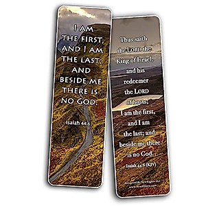 Jesus is The Way KJV Bookmarks Cards (12-Pack) - Collection of Bible Verses for Daily Motivation