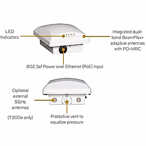 Ruckus Wireless ZoneFlex T300 (Omni, Outdoor Access Point, 802.11AC, 2x2:2 - Internal BeamFlex+, Dual-Band Concurrent, PoE Input) 901-T300-US01