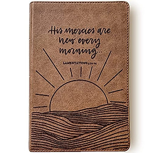 Hand Illustrated and Laser Engraved KJV Bible, Leathertouch Brown, Perfect Gift for Wedding, Baptism, Graduation or Birthday…