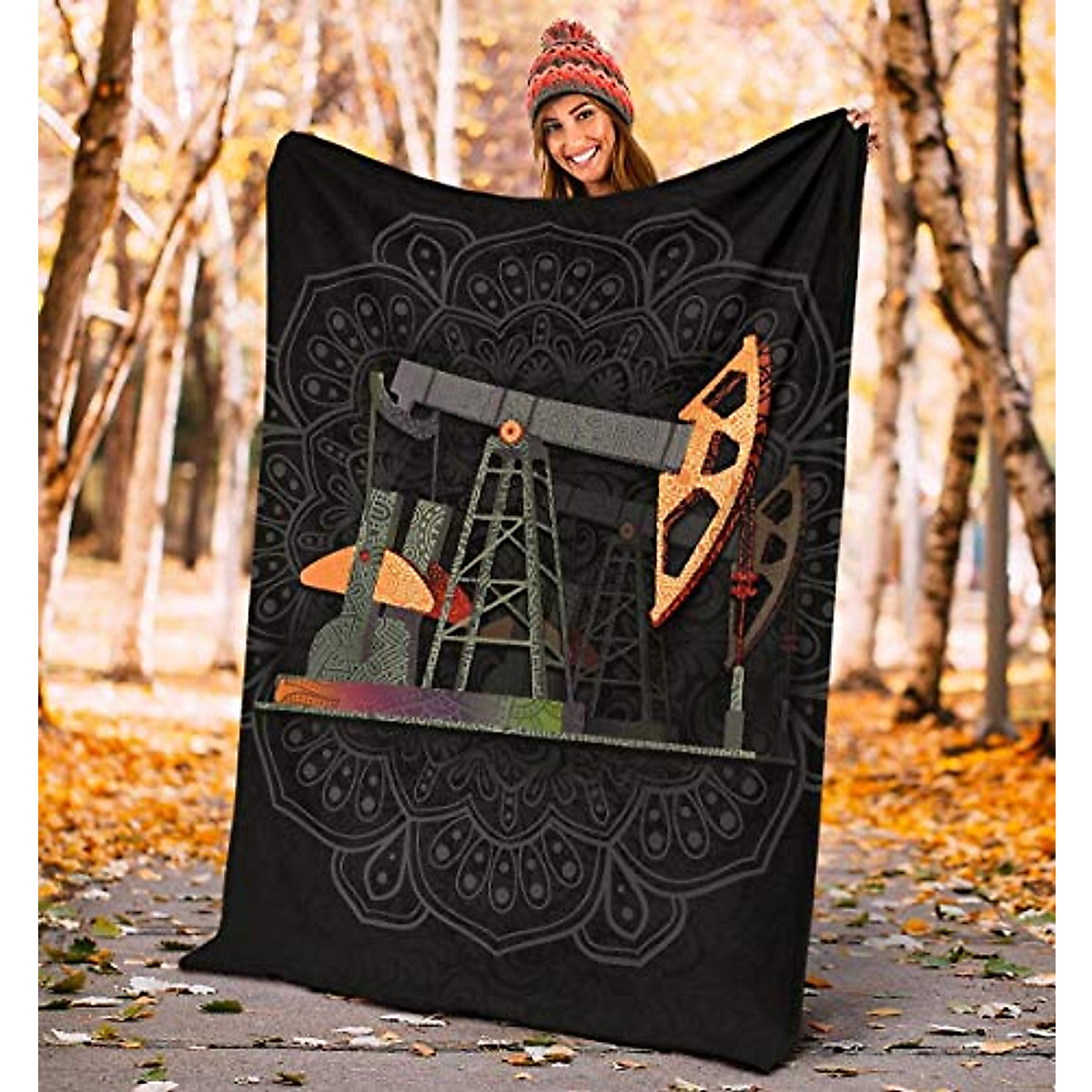 Generic Personalized Oilfield Man Blanket Super Soft and Warm Birthday New Year Winter Gift All Season Throw Blanket for Sofa Bed, Outdoor, Hotel and Home, Small/Medium/Large/X-Large