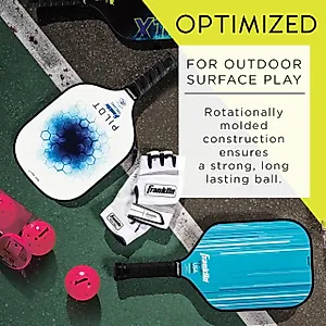 Franklin Sports X-40 Pickleballs - Outdoor 3 Pack USA PICKLEBALL APPROVED Pink Official Ball of US Open Pickleball Championships