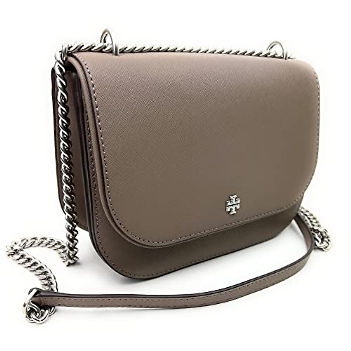 Tory Burch Emerson Flap Adjustable Shoulder Bag (Gray Heron)