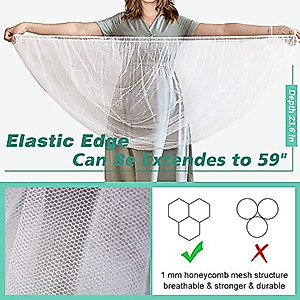 Mosquito Net for Stroller - 2 Pack Durable Baby Stroller Mosquito Net - Perfect Bug Net for Strollers, Bassinets, Cradles, Playards, Pack N Plays and Portable Mini Crib (White) …