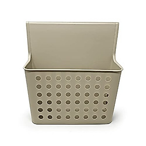 Plastific Kitchen Over Cabinet Drawer Door Hanging Organizer Basket Balance Attach a Trash Waste Bin Box Hanging Small Trash Suitable for Kitchen, Bathroom, Toilet, Bedroom (Taupe)