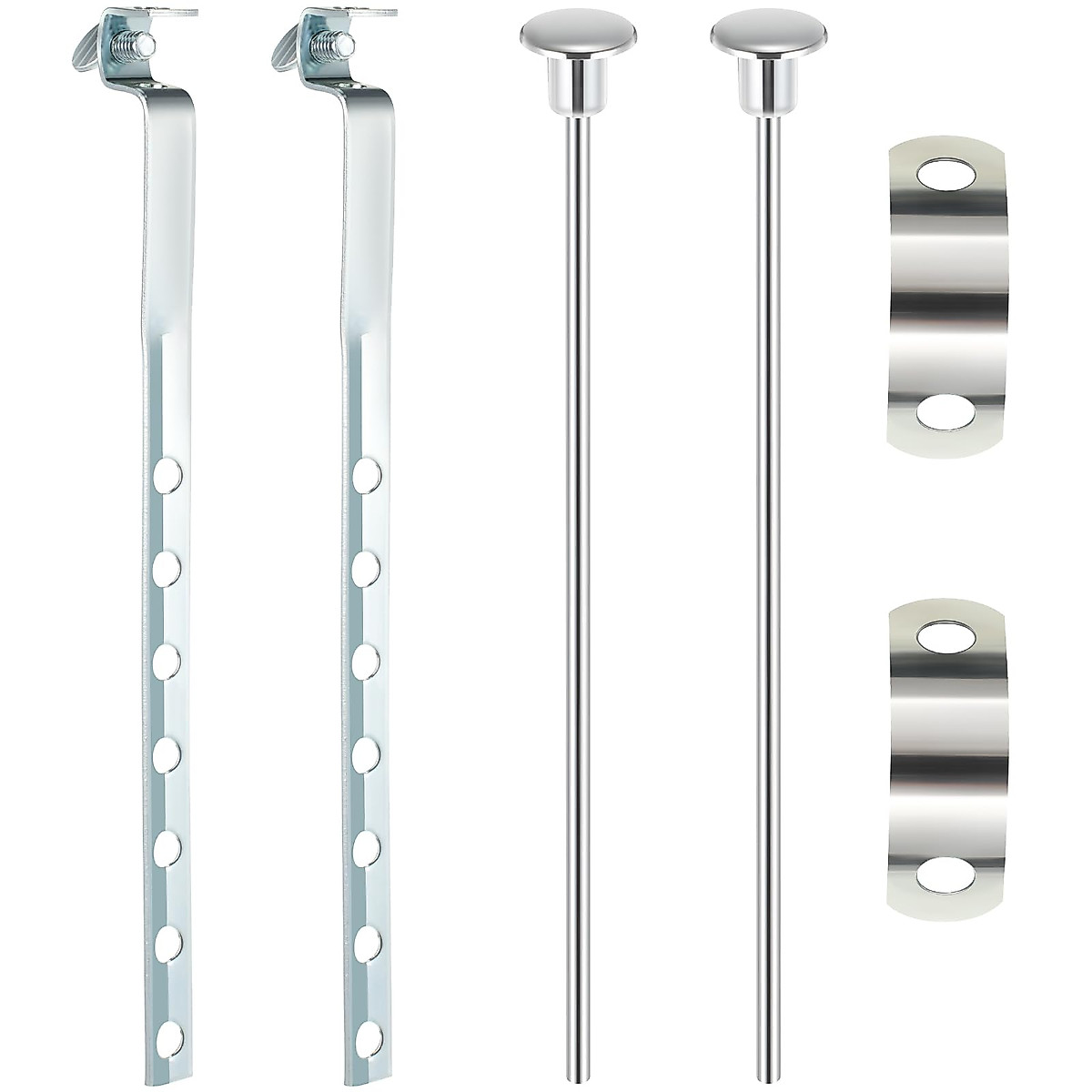 Enhon 2 Pack Universal Lavatory Pop Up Drain Lift Rod, Linkage, and Spring Clip Kit, Replacement for PF0906-CH, Bathroom Sink Stopper Pull Pivot Rod Assembly, Chrome