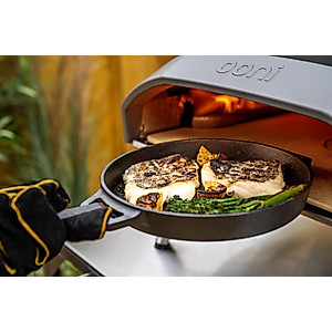 Ooni Cast Iron Skillet - Cast Iron Pan - Cast Iron Skillet with Removable Handle - Cast Iron Frying Pan - Pre-Seasoned Oven Safe