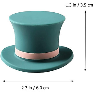 Funny And Classy Wine Stopper Silicone Decorative Hat, Reusable Gentleman Hat Cork for Whisky, Gin, Vodka, Tequila, Beer, Champagne, Magic Wine Preserver Gift for Wine Lovers (3PK- Black, Green, Blue)