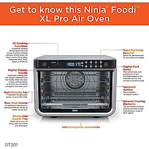 Ninja DT201 Foodi 10-in-1 XL Pro Air Fry (Renewed) Bundle with 3 YR CPS Enhanced Protection Pack