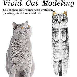 Yeikbuxa Cat Hand Towels for Bathroom Kitchen, Soft and Absorbent, Cat Gifts Cute Decorative Cat Decor Hanging Washcloths Face Towels, Funny Gifts for Cat Lovers（Grey）