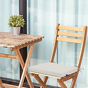 INFBLUE Indoor/Outdoor Chair Cushions Set of 4 Chair Pads Water Resistance Square Corner Outdoor Cushions for Patio Furniture - Patio Chair Cushions with Ties