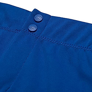 Champro Girls' Standard Fireball Low-Rise Knicker-Style Fastpitch Softball Pants in Solid Color with Reinforced Knees, Royal, Large