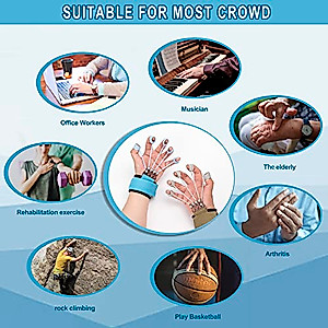 wefaner Finger Strengthener Band Exerciser Trainer Hand Grip Strength,Forearmfor Finger Resistance Band Stretching Rehabilitation Fitness Assist for Arthritis, Carpal Tunnel for Muscle Building and Injury Recovery.