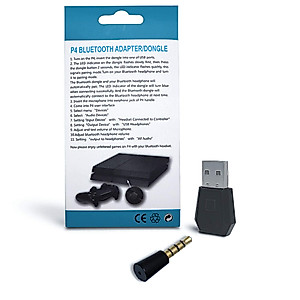 RALAN Bluetooth Dongle Adapter for PS4/PS5, Wireless Mini Microphone USB 4.0 Audio Adapter Receiver Compatible with PS4 /PS5 PlayStation Support A2DP HFP HSP
