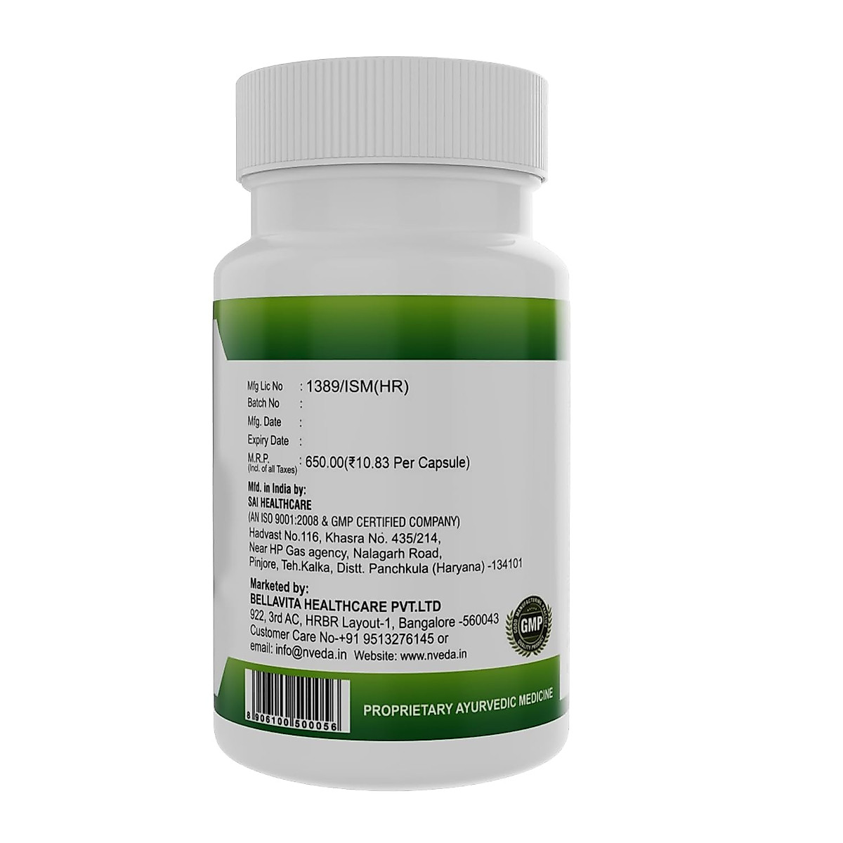 BP Control for Pressure | Ayurvedic Medicine| Hyperatens Management | 60 Capsules