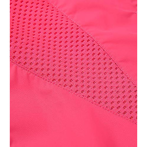 Outto Women's Cycling Jacket Convertible UPF50+ Windproof with Zip Off Sleeves(Medium,Pink)