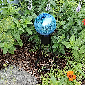 Achla Designs GBS-14S Trestle III Spiked Globe Stand, Black