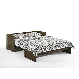 Night & Day Furniture Murphy Cube Cabinet Bed (Rustic Brown w/Ranchero Hardware, Queen Pre-Assembled)