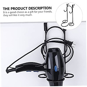 Alipis 1pc Hair Dryer Storage Holder Wall Mounted Shelf Metal Organizer Shelf Metal Storage Shelf Blow Dryer Holder Metal Hair Dryer Holder Hair Dryer Holder Cabinet Multi-Function Rack