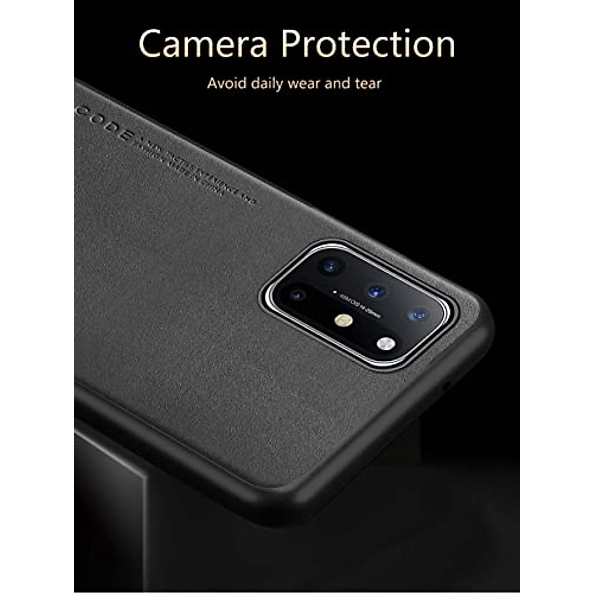 Puxssul for OnePlus 8T 5G Case, Soft TPU Artificial Leather case,Extremely Light Ultra-Light Camera Protection Leather Cover Case for OnePlus 8T 5G (Black)