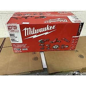 Milwaukee M18 18-Volt Lithium-Ion Cordless Combo Kit (7-Tool) with Two Batteries, Charger and Contractor Bag