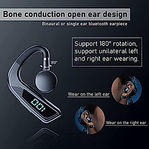 ESSONIO Bone Conduction Headphone Bluetooth Headphones Wireless Headphones with Microphone Noise Cancelling Headphones Headset for Cell Phone