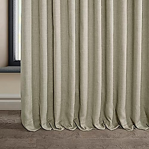 HPD Half Price Drapes Extra Wide Linen Room Darkening Curtain (1 Panel) 100 X 96, BOCH-LN1857-96-DW, Oatmeal