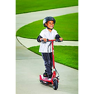 Razor 13111260 E100 Electric Scooter (Red) & E200 Electric Scooter for Kids Ages 13+ - 8 Pneumatic Tires, 200-Watt Motor, Up to 12 mph and 40 min of Ride Time, for Riders up to 154 lbs