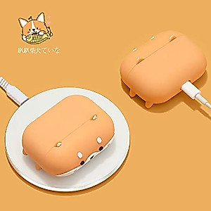 Jowhep Case for AirPod Pro 2019/Pro 2 Gen 2022 Cartoon Cute Silicone Cover with Keychain Funny Shockproof Soft Protective Skin for Air Pods Pro Girls Kids Shell Fun Cases for AirPods Pro Sleeping Dog