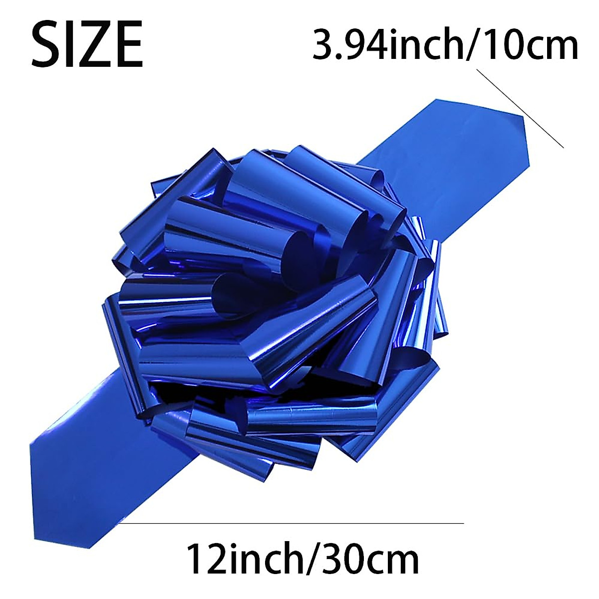 1 pcs Giant Bow,Large Gift Bow,12 "Metal Giant Bow Suitable for Bicycles,Household appliances,Christmas, Parties,and Large Bow Decorations on Dining Tables (Blue)