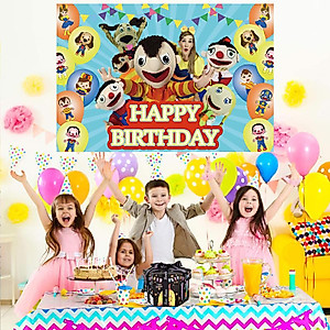 Beto y Bely Birthday Party Supplies,5x3 ft Beto y Bely Cartoon Happy Birthday Baby Shower Banner.Suitable for boys'girl Birthday Party Decoration.