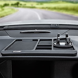 Olixar Car Dashboard Tray - Sticky Dash Mat Car Phone Holder with Mount - Large Non Slip Gel Pad - Washable - Car Dashboard Accessories - Holder for Keys, Cell Phone, Coins and Glasses